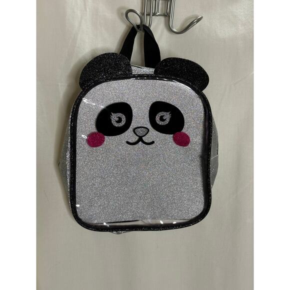 Bags | Kids Glitter Panda Backpack With Seethrough Front Panel | Poshmark